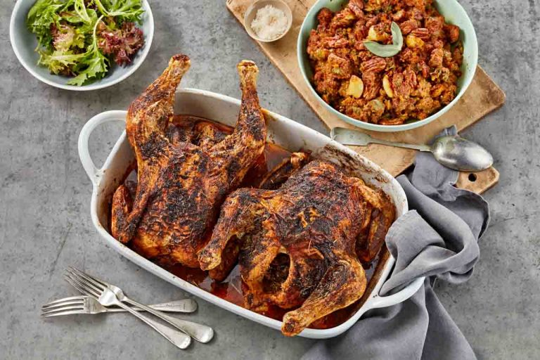 Spicy Roast Chicken with cornbread seasoning – The Bare Bird